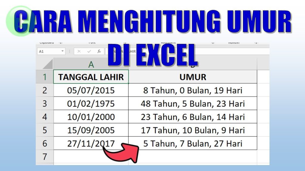 Mudah, Begini Cara Menghitung Usia di Excel Menggunakan Rumus ...